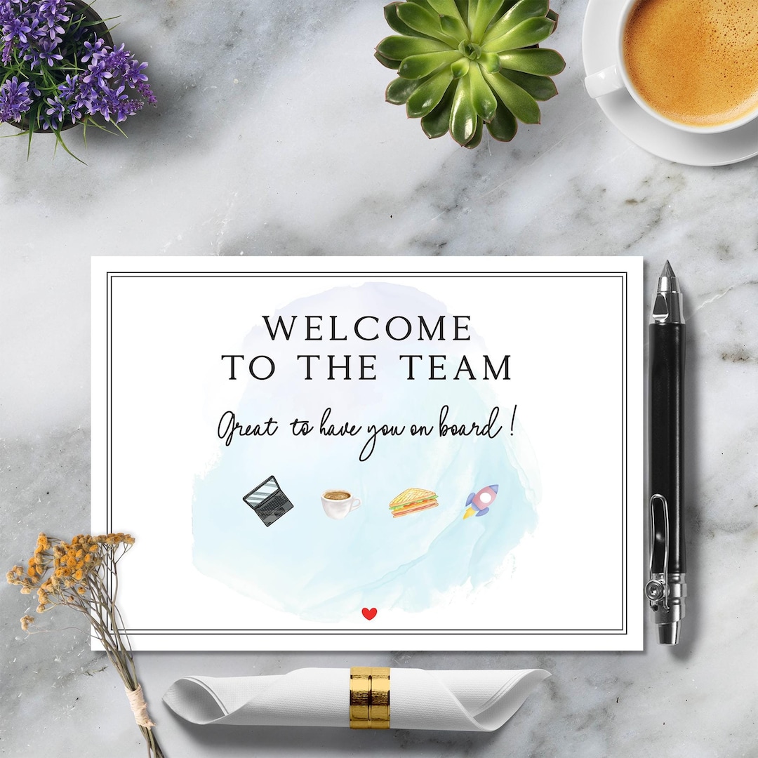 Welcome to the Team Card, Corporate Welcome Card, Welcome Card for Team ...