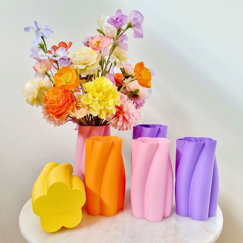 Colorful Flower Vase - Etsy