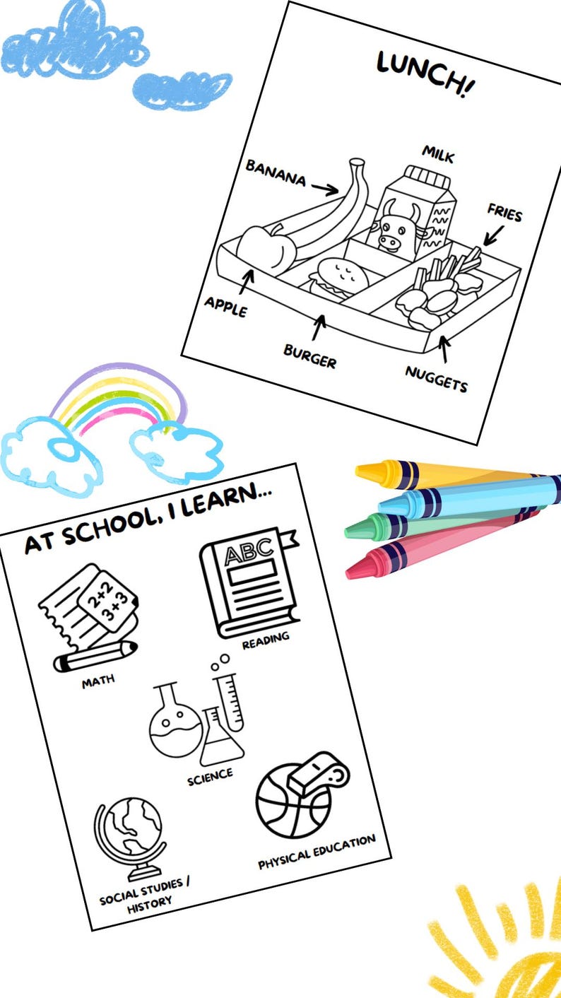 All About Me, Kids Coloring Book, Educational - Etsy