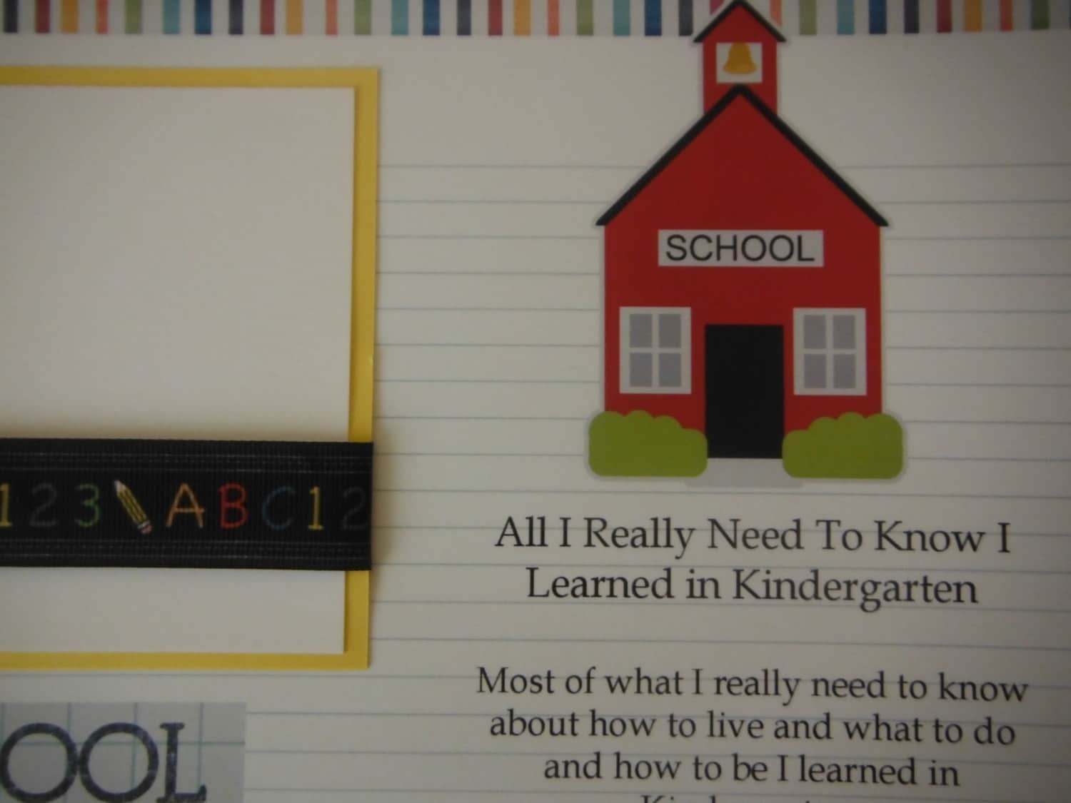 Premade Kindergarten 12x12 Scrapbook Pages for Boy Girl Family School ...