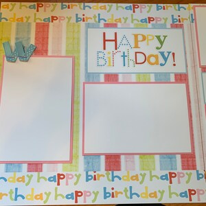 Happy Birthday Celebrate Premade 12x12 Scrapbook Pages for Your FAMILY ...