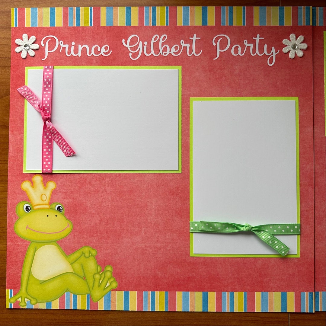 2 Premade Prince Gilbert Party Pageant 12x12 Scrapbook Pages for Your ...