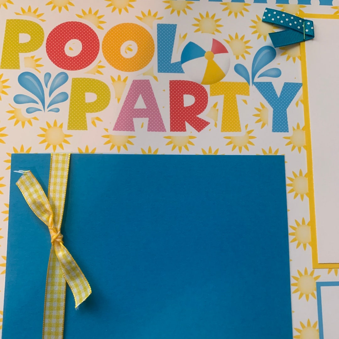 Premade Pool Party Summer Boy or Girl 12x12 Scrapbook Pages for Family ...