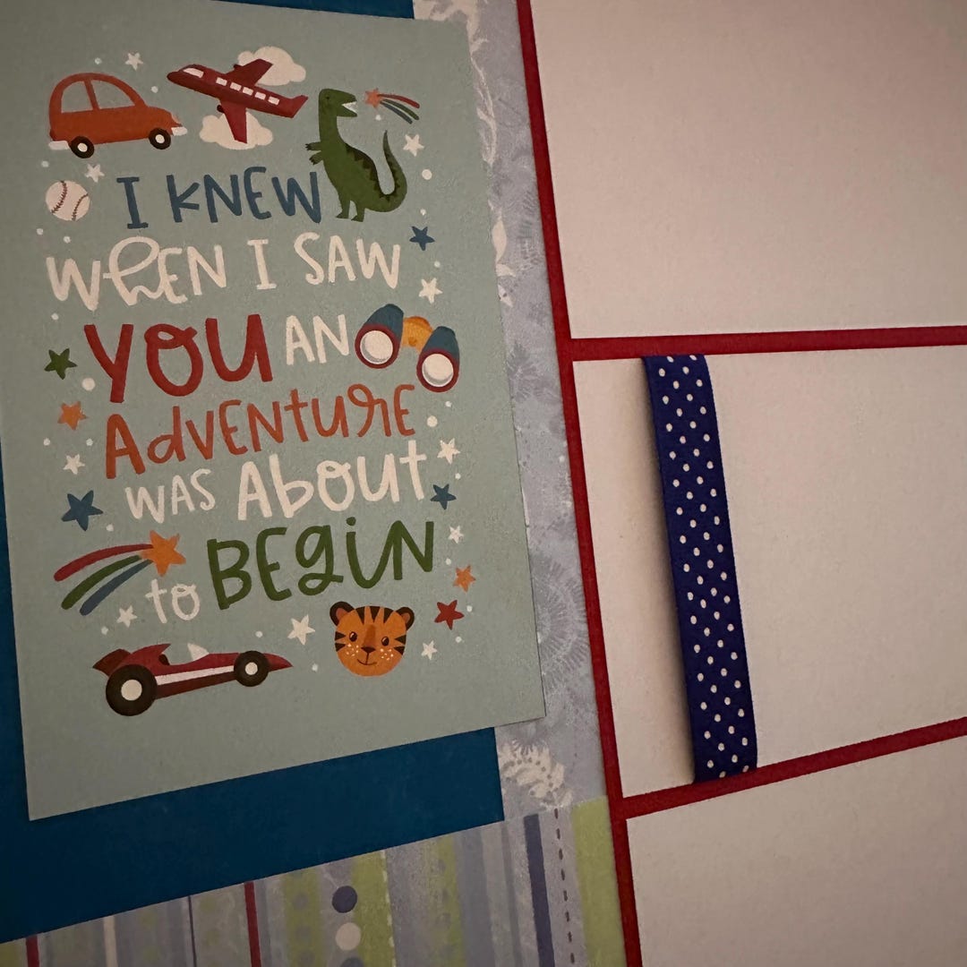 2 Premade Baby Boy 12x12 Scrapbook Pages for Your Son and Album - Etsy