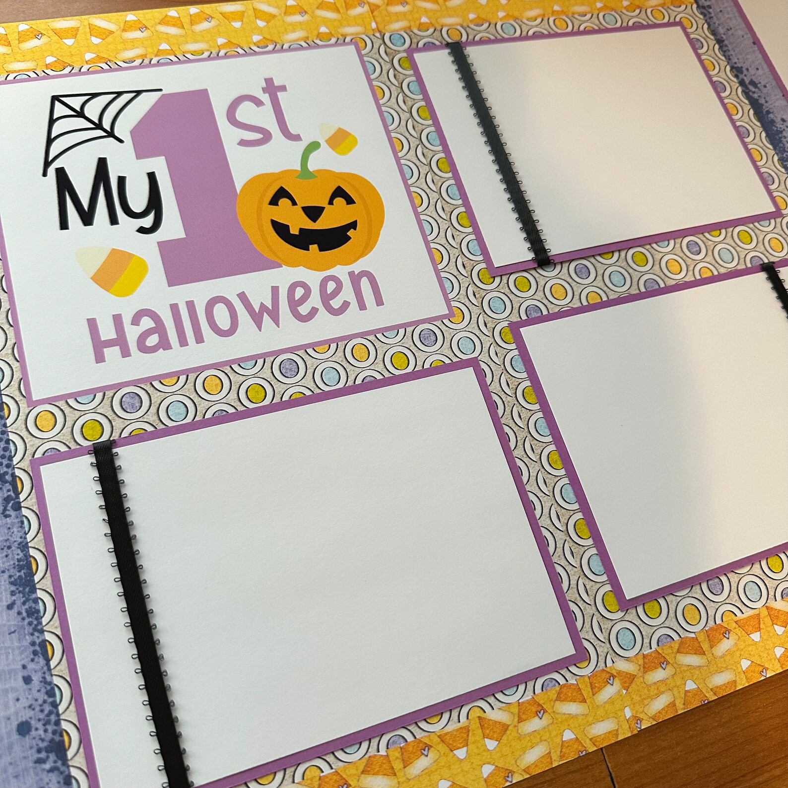 2 Premade My First Halloween 12x12 Scrapbook Pages Baby’s Firsts ...
