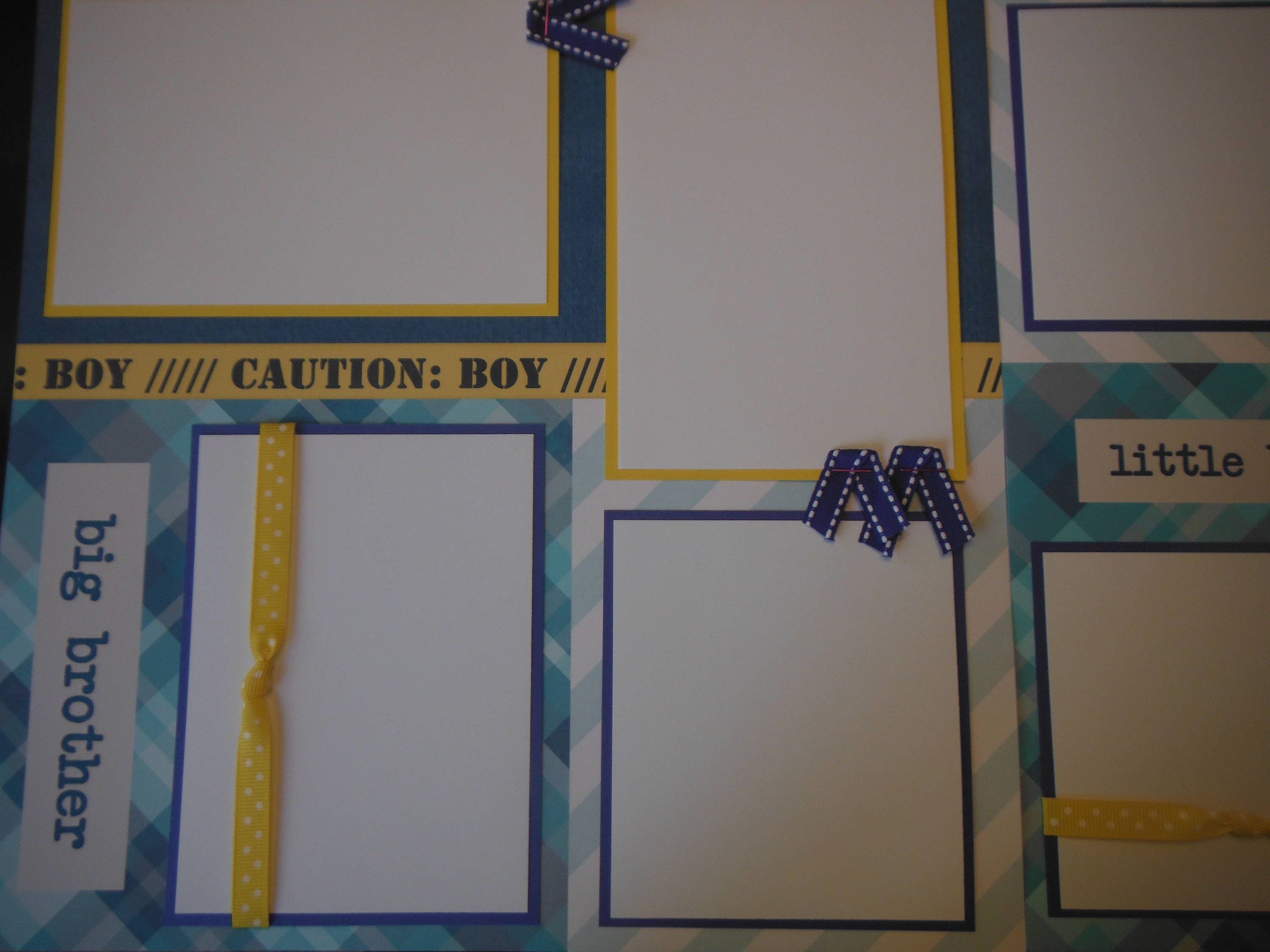 Papercraft Premade Paper Paper, Party & Kids Boy 12x12 2-Page Scrapbook ...