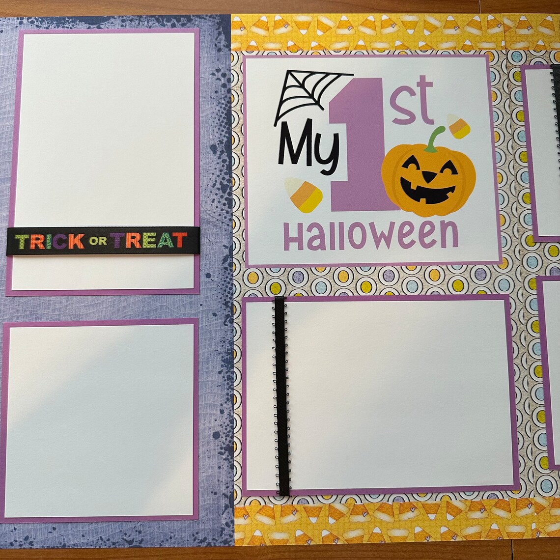 2 Premade My First Halloween 12x12 Scrapbook Pages Baby’s Firsts ...