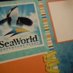 Sea World Orlando Premade 12x12 Scrapbook Pages for Family Vacation - Etsy