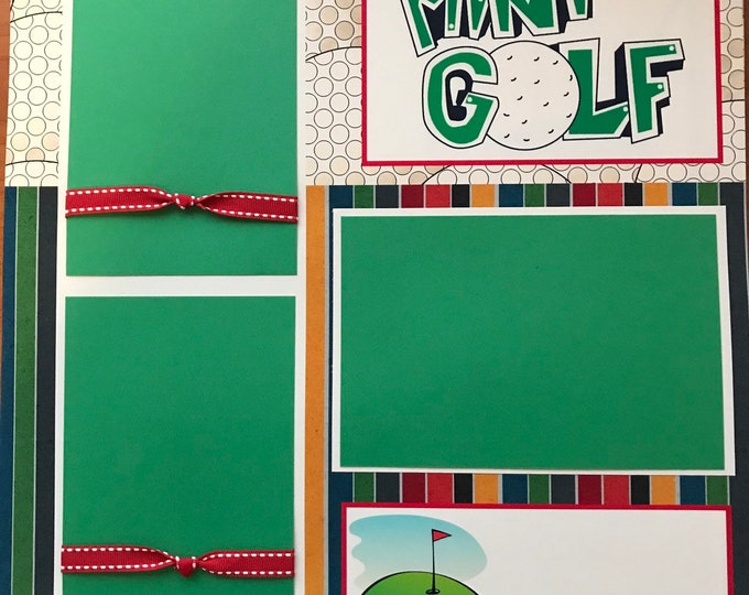 Personalized Mini Golf Scrapbook Pages: Family Vacation Layouts (set of ...