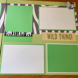 Zoo Adventures. Wild Thing 12x12 Premade Scrapbook Pages for Your ...