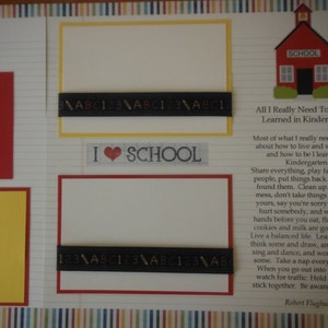 Premade Kindergarten 12x12 Scrapbook Pages for Boy Girl Family School ...