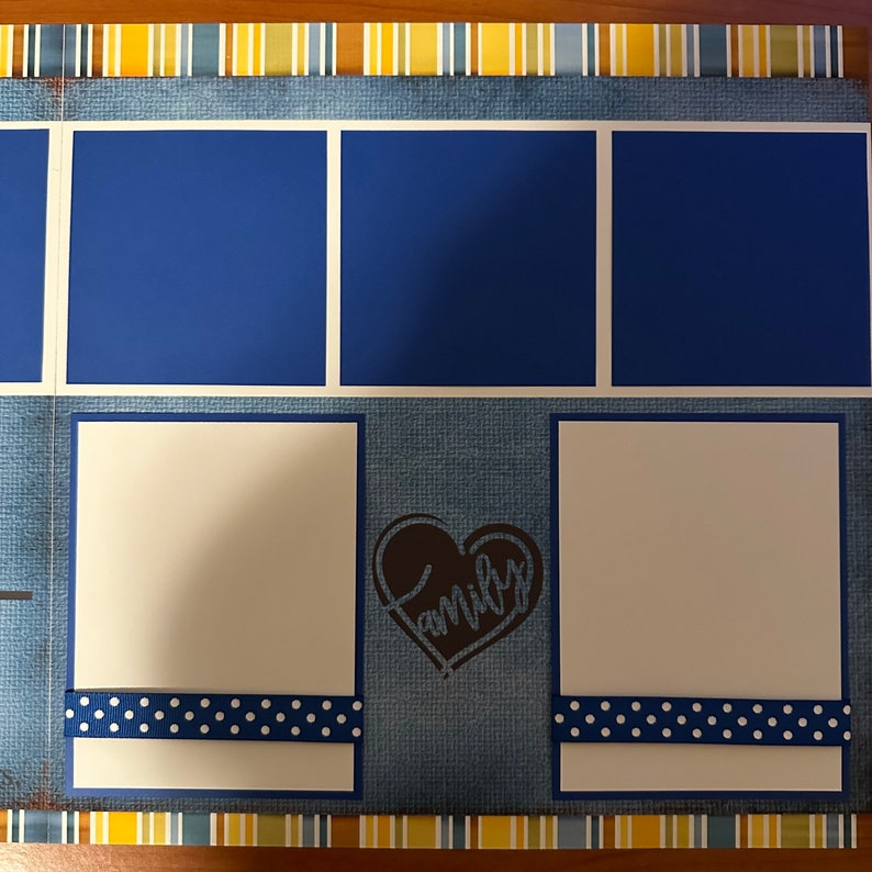 2 Family 12x12 Premade Scrapbook Pages for Your Family and - Etsy
