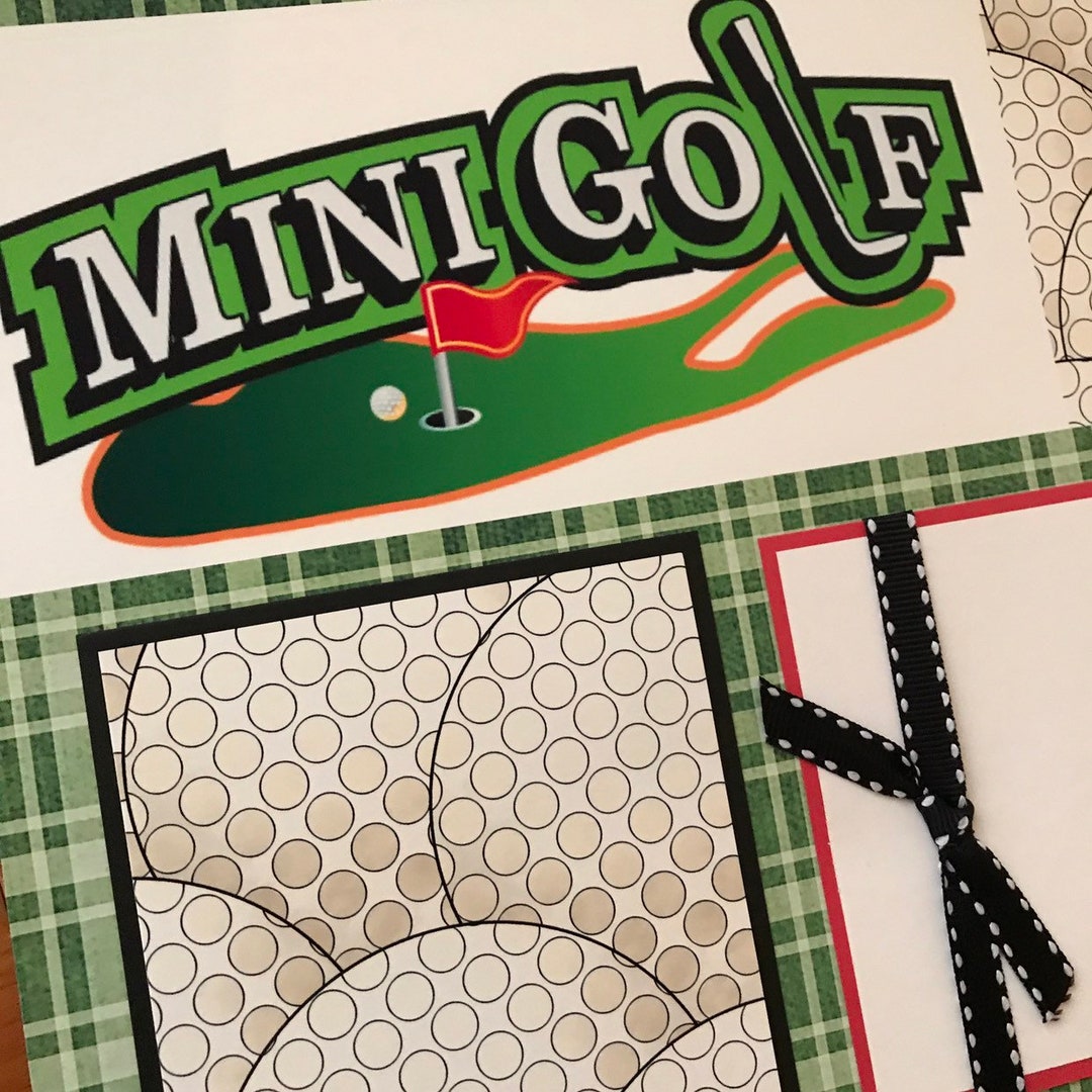2 Premade MINI Golf Girl or Boy Vacation 12x12 Scrapbook Pages for Your ...