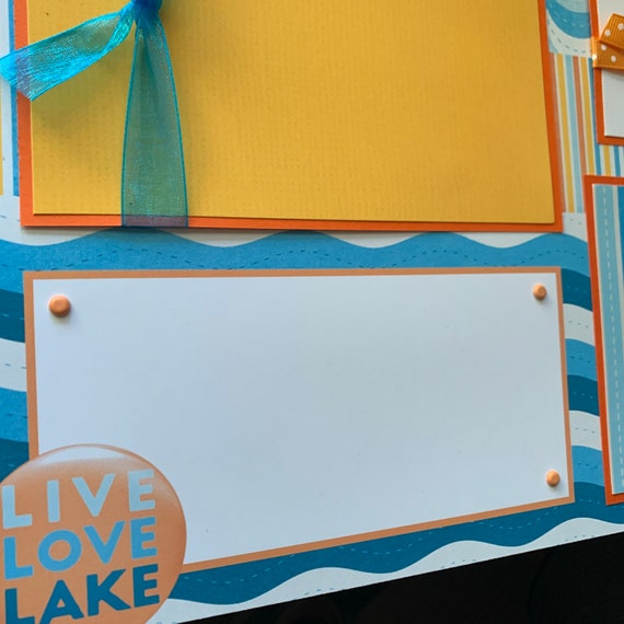 2 Lake Life is the Best Life 12x12 Premade Scrapbook Pages for your ...