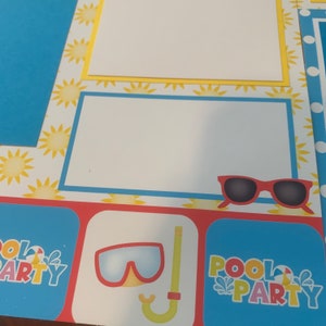 Premade Pool Party Summer Boy or Girl 12x12 Scrapbook Pages for Family ...