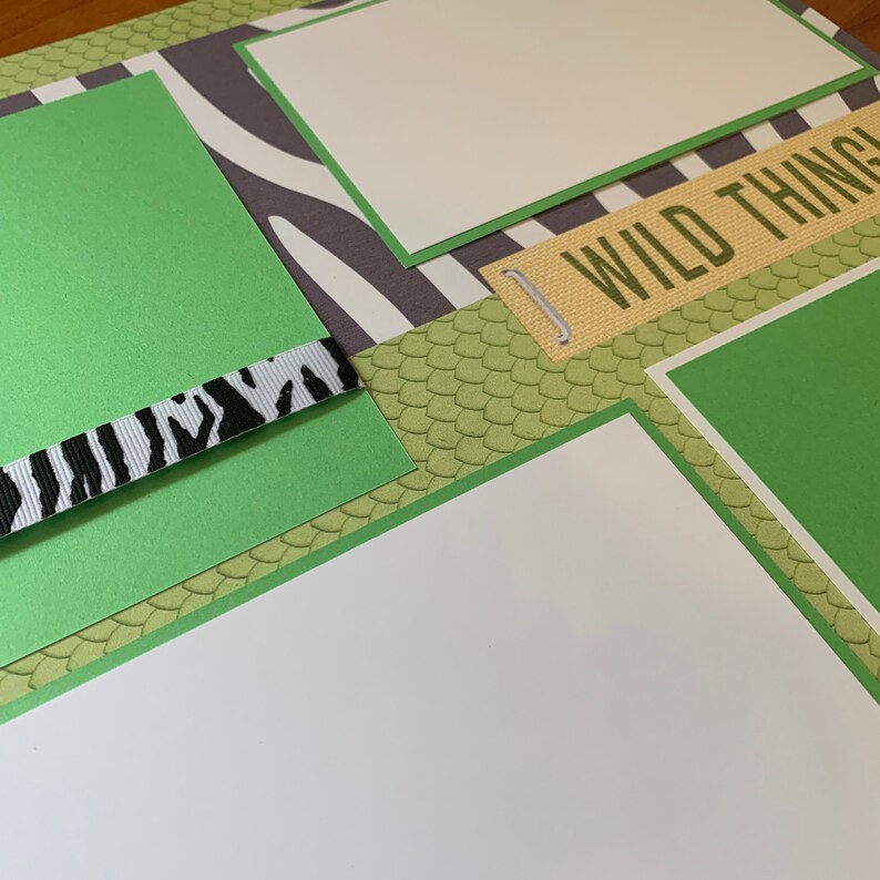 Zoo Adventures. Wild Thing 12x12 Premade Scrapbook Pages for Your ...