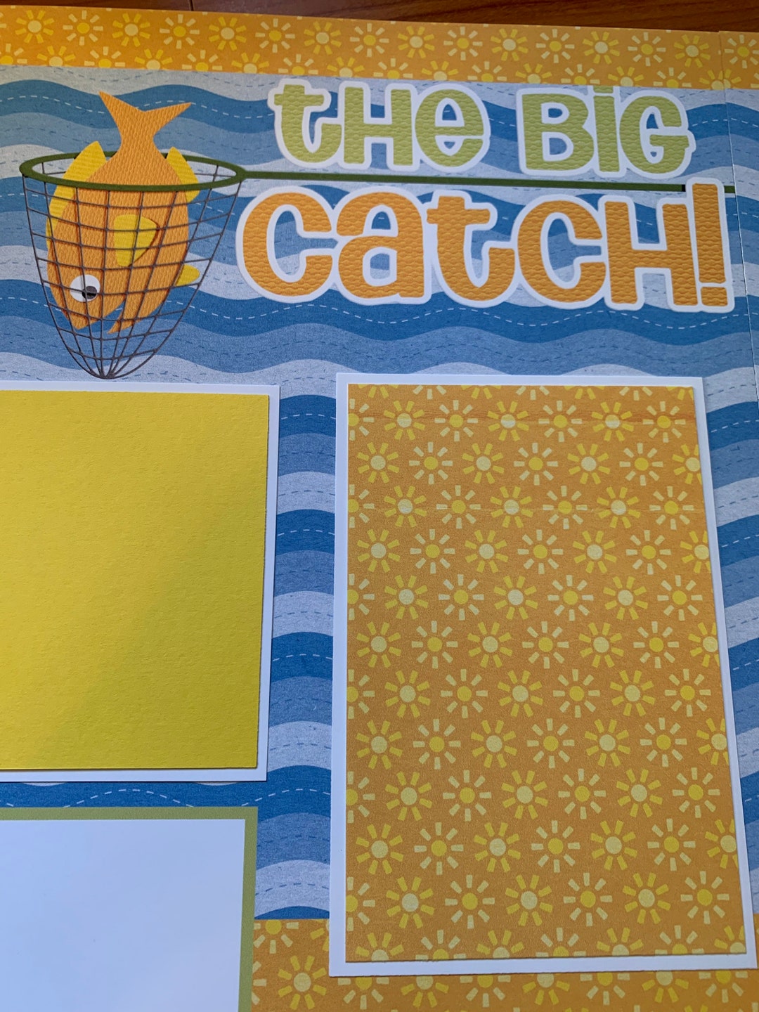 The Big Catch Fishing 12x12 Premade Scrapbook Pages for Boy Girl Family ...