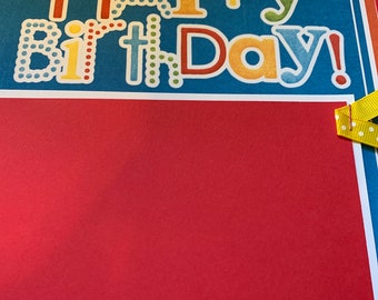 Premade Scrapbook Pages Birthday - Etsy