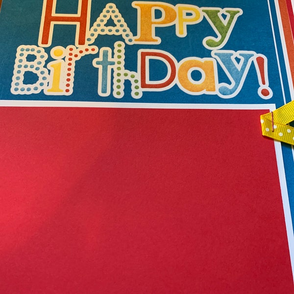 Happy Birthday Scrapbook Pages - Etsy