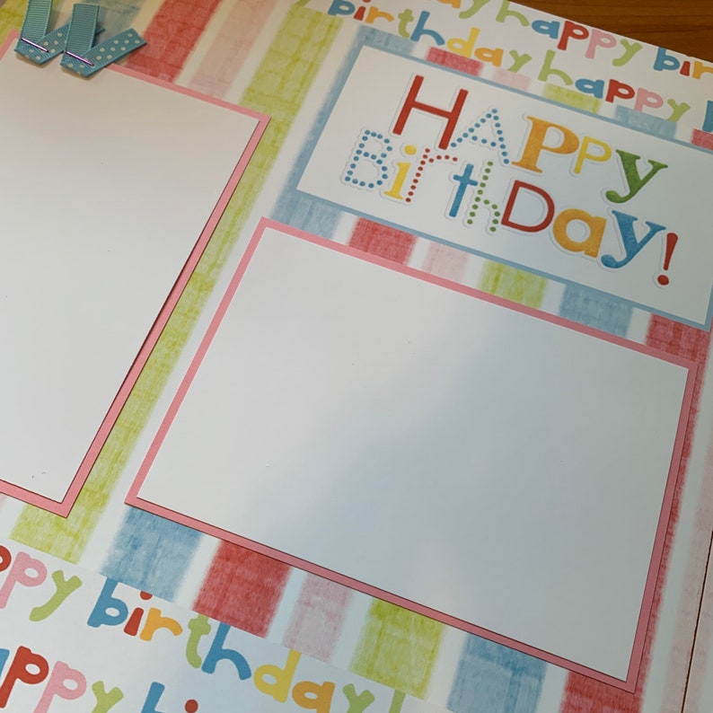 Happy Birthday Celebrate Premade 12x12 Scrapbook Pages for Your FAMILY ...