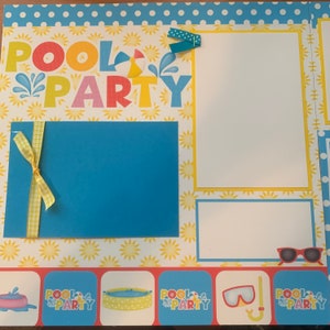 Premade Pool Party Summer Boy or Girl 12x12 Scrapbook Pages for Family ...