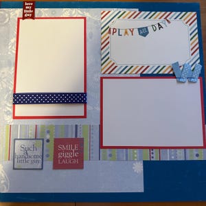 2 Premade Baby Boy 12x12 Scrapbook Pages for Your Son and Album - Etsy