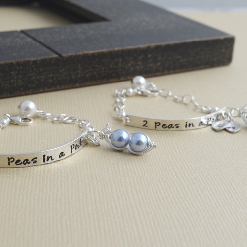 Sweet Peas in A Pod Necklace 2 or 3 Peas Choose Your Color | Etsy