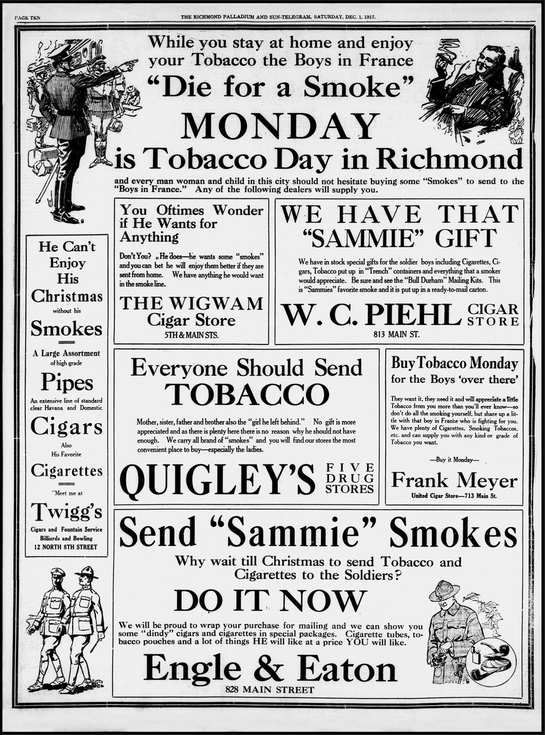 Old Tobacco Dealer Ad, Digital Download, Smoking Newspaper Article ...