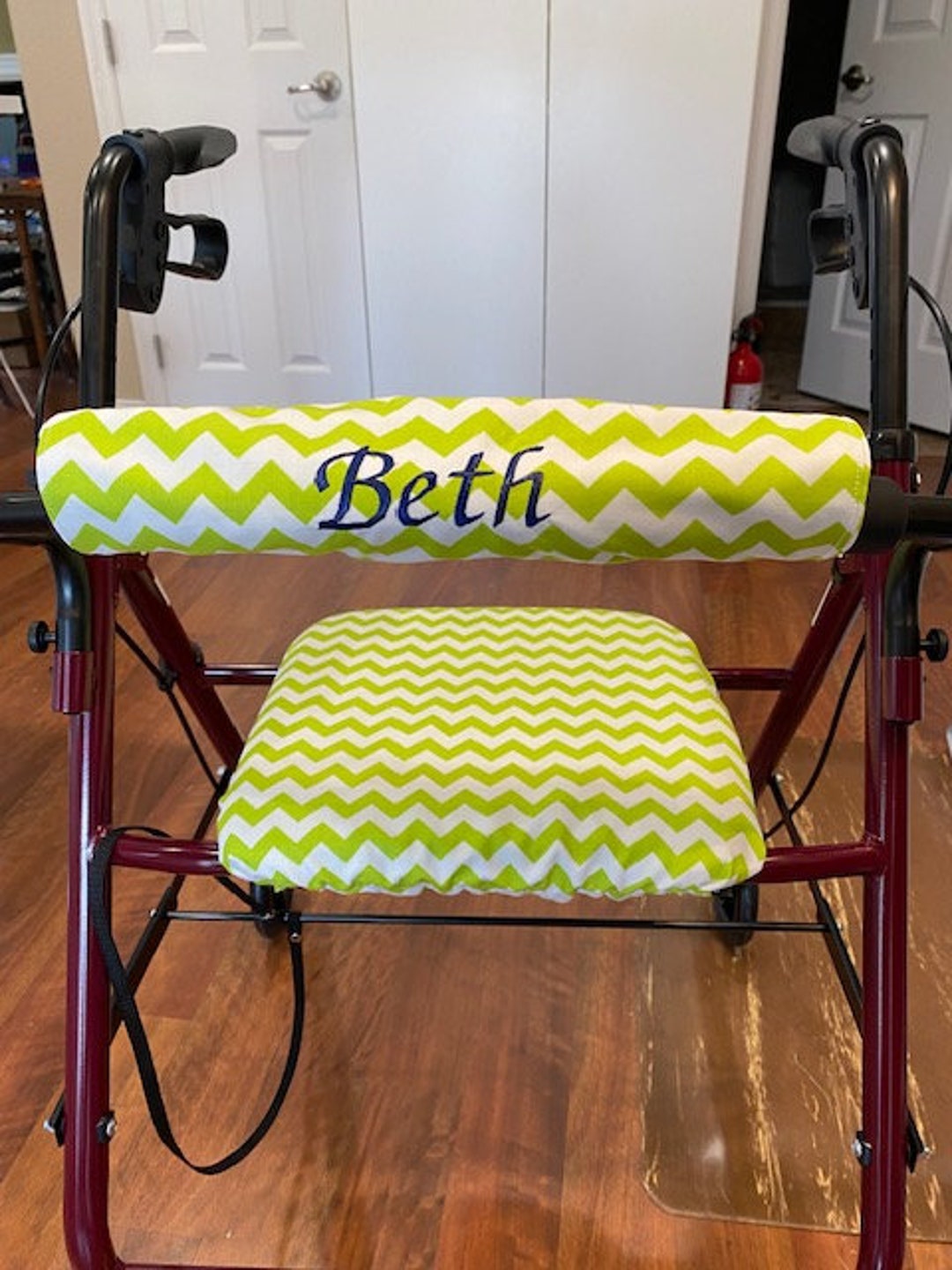 Personalized Rollator Walker Chevron Pattern Seat and Back Bar Cover ...