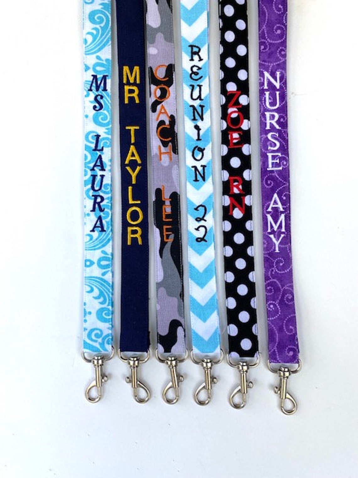 Personalized Lanyards VERTICAL Lettering Names on Lanyards - Etsy