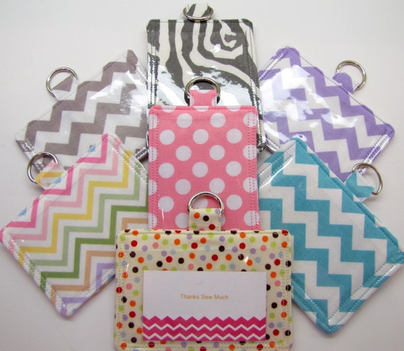 Teacher ID Holder ID Badge Pouch W/ Back Pocket Sm or Lrg - Etsy