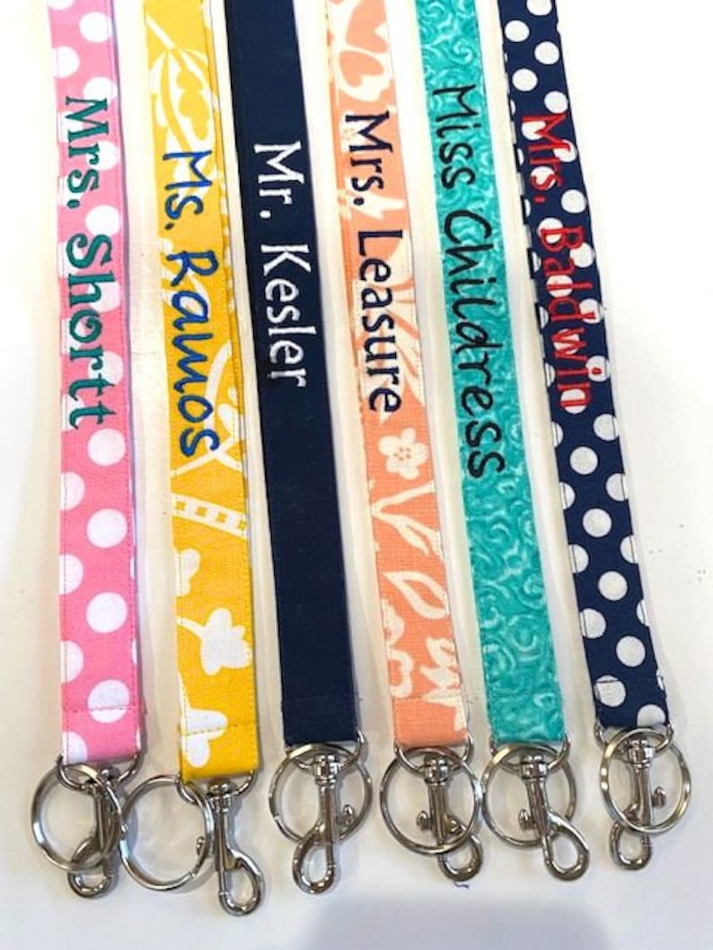 Personalized Lanyards HORIZONTAL LETTERING on Lanyards ID | Etsy