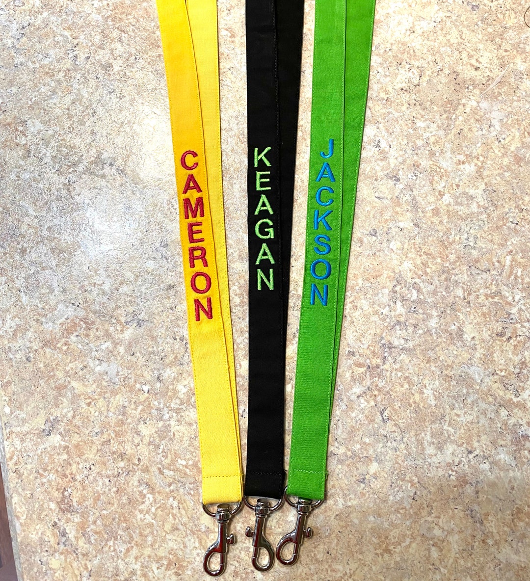 Personalized Lanyards Solid Colors and Chevron VERTICAL Lettering ...