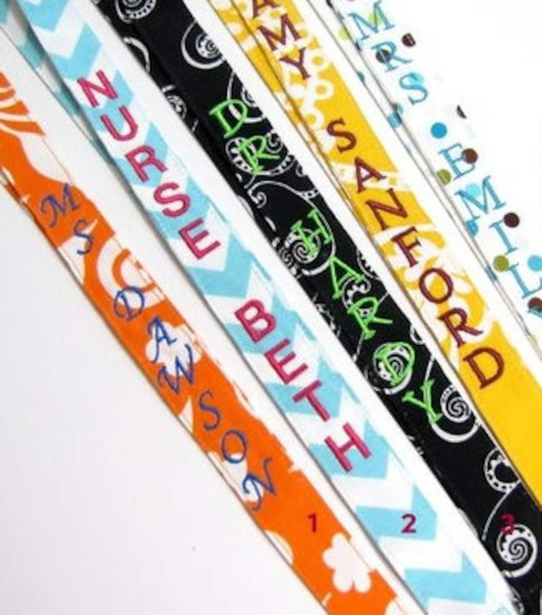 Personalized ID Lanyards VERTICAL Lettering, Lanyard, Teacher Lanyard ...