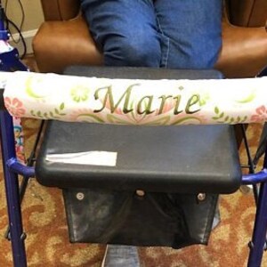 Personalized Rollator Walker Identification Backrest Bar Cover, Walker ...