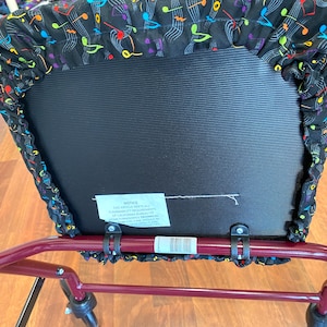 Rollator Walker Seat and Back Bar Cover Set Double Layer Reversible 12 ...