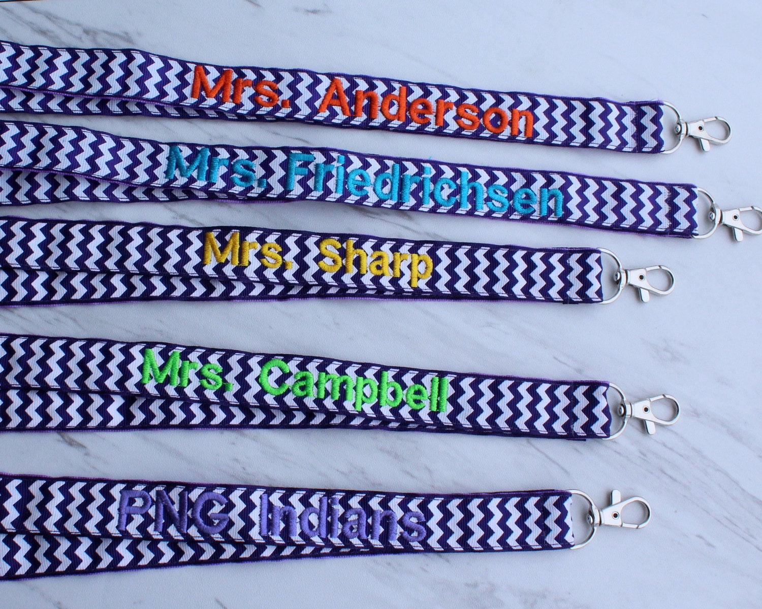 Teacher Lanyard Monogram Lanyard Personalized Lanyard | Etsy