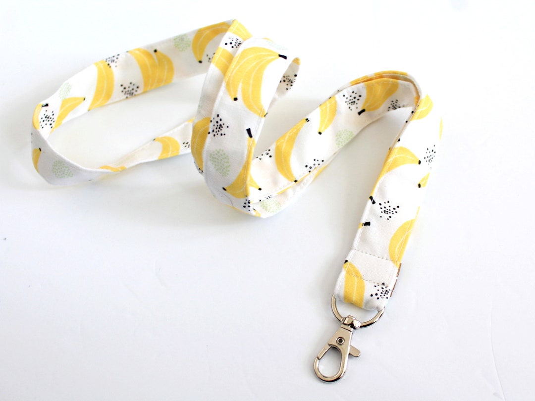 Banana Teacher Lanyard ID Holder, Food Lanyard for Keys, Soft Fabric ...