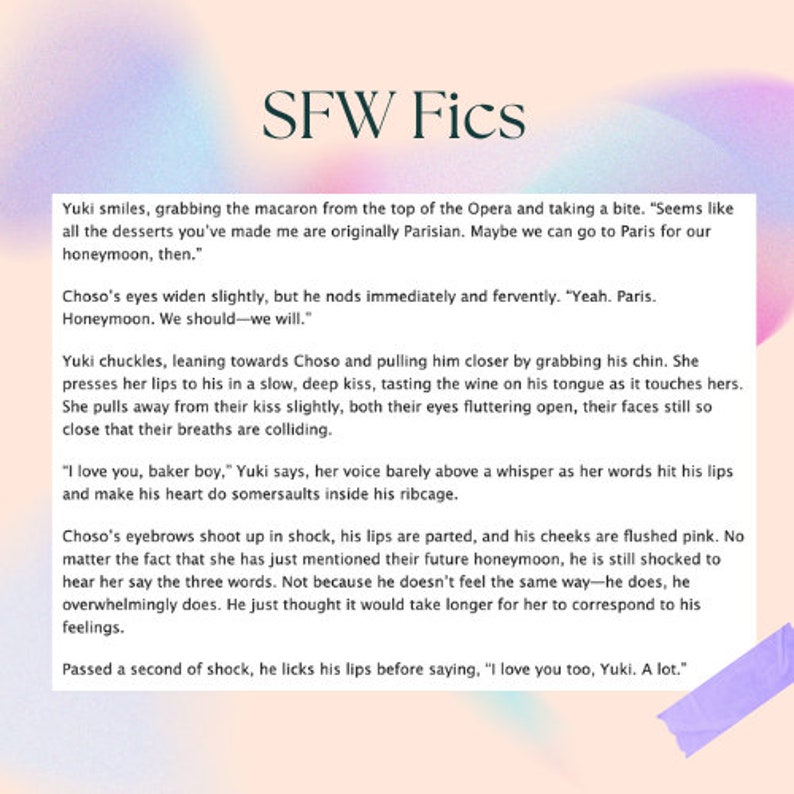 Fanfic Commission SFW & NSFW up to 5k Words - Etsy