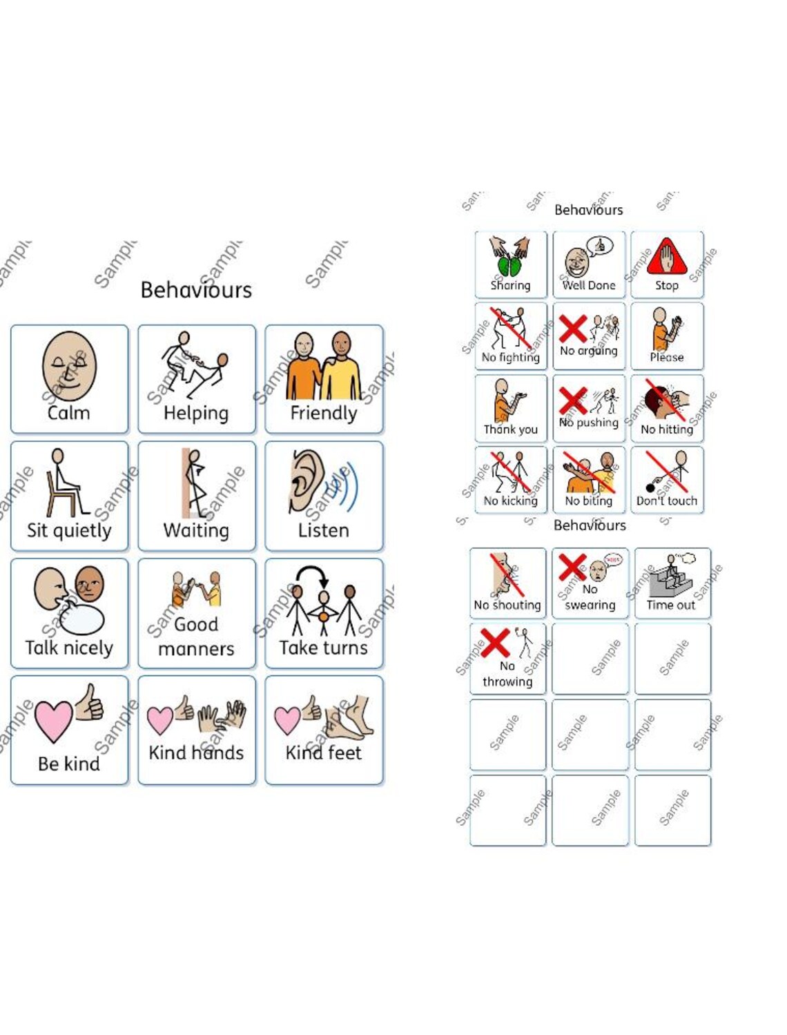 Expected Behaviors Visual Communication Cards: Autism, ADHD, SEND ...