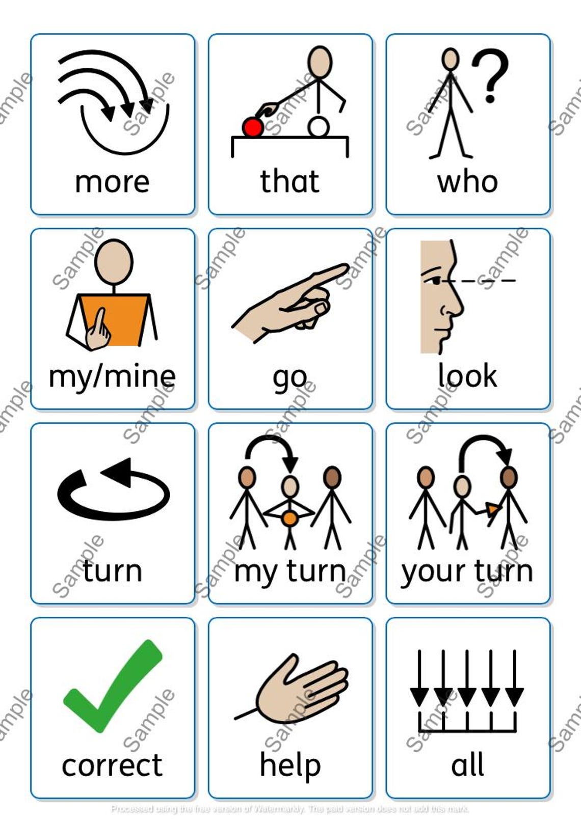 Core Word Communication Cards: Visual Aid for Autism, ADHD (digital ...