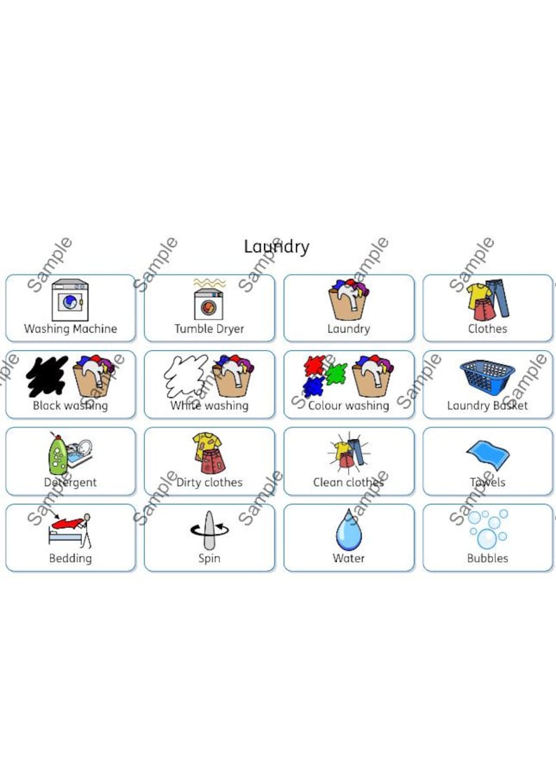 Laundry Symbols: Visual Communication Aid for SEND, Autism, ADHD ...