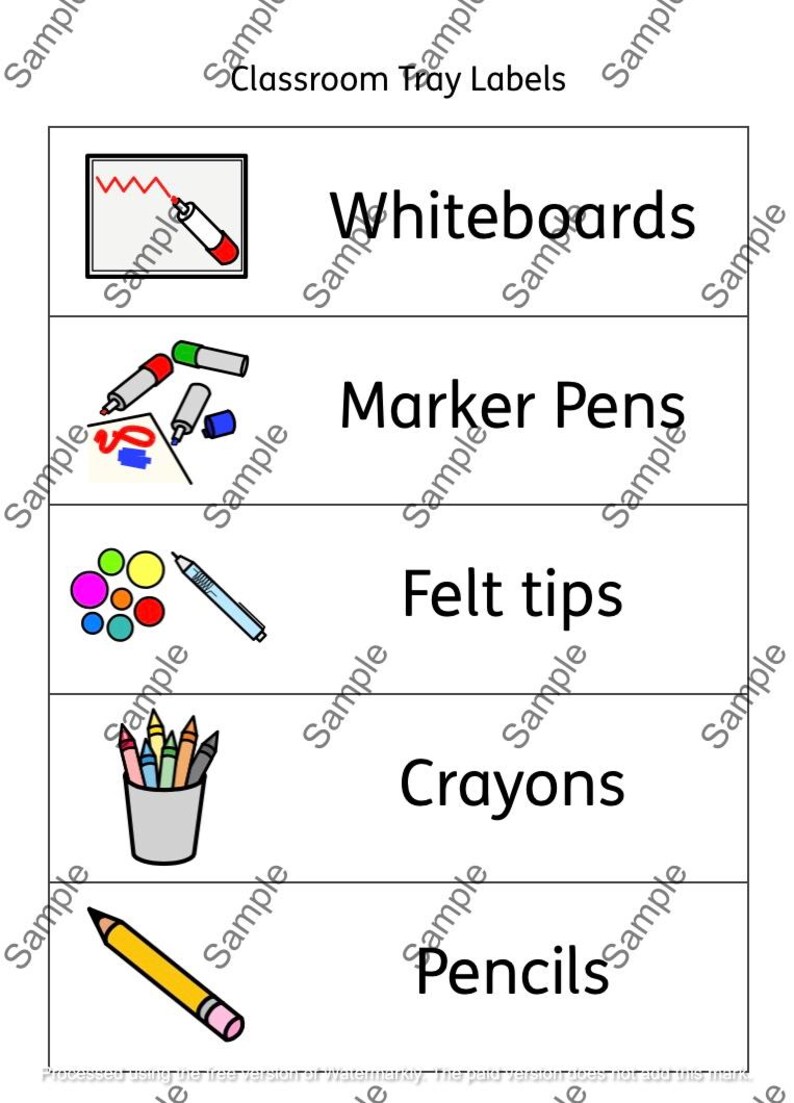 Classroom Tray Labels: Visual Communication Aid (digital Download) - Etsy