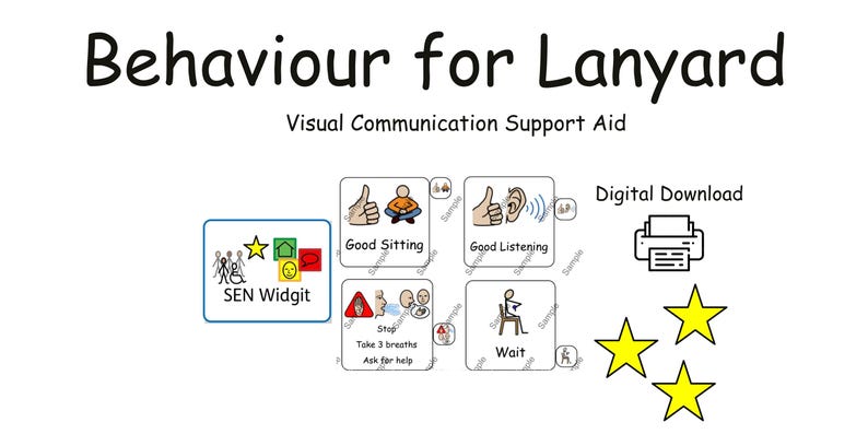 Tab Behaviours for Lanyard , Visual Communication Support,visual Aid ...