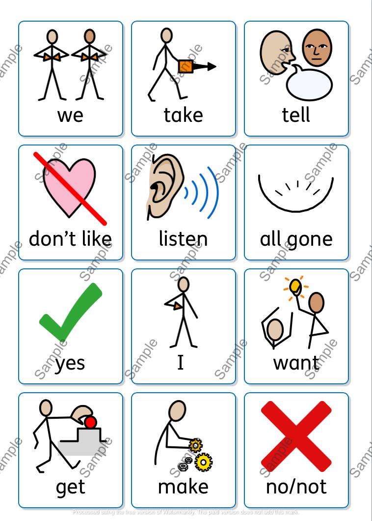 Core Word Communication Cards: Visual Aid for Autism, ADHD (digital ...