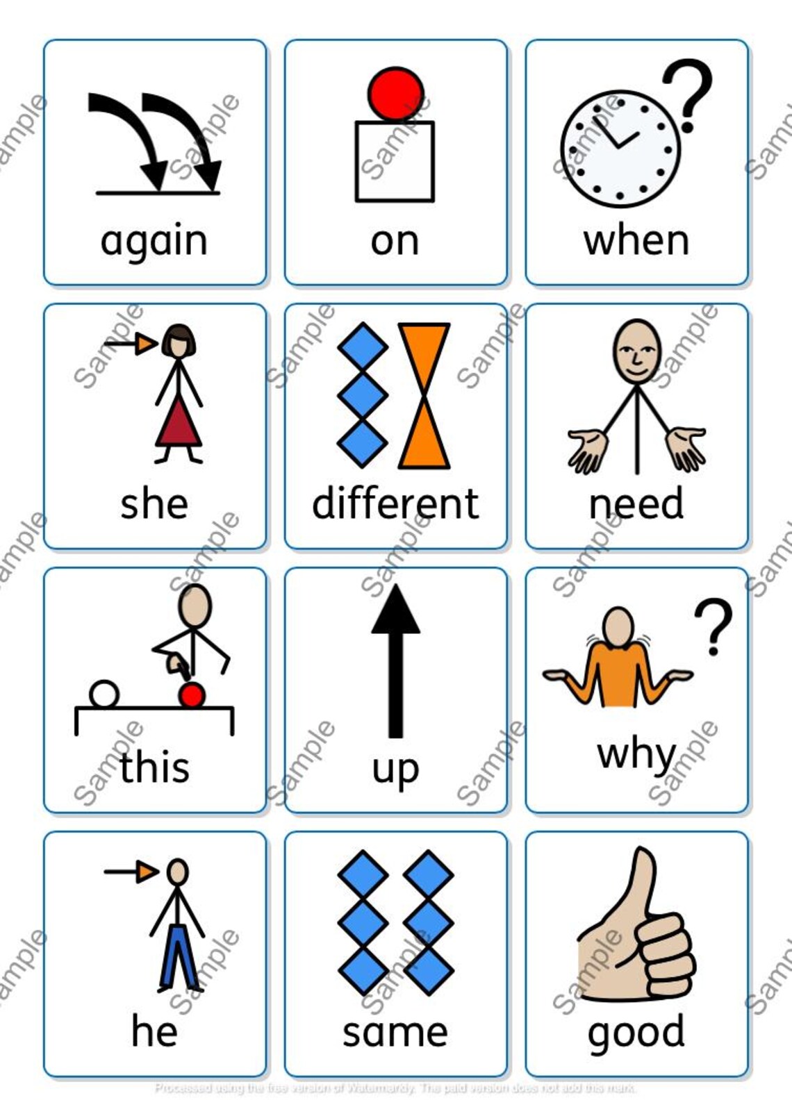 Core Word Communication Cards: Visual Aid for Autism, ADHD (digital ...