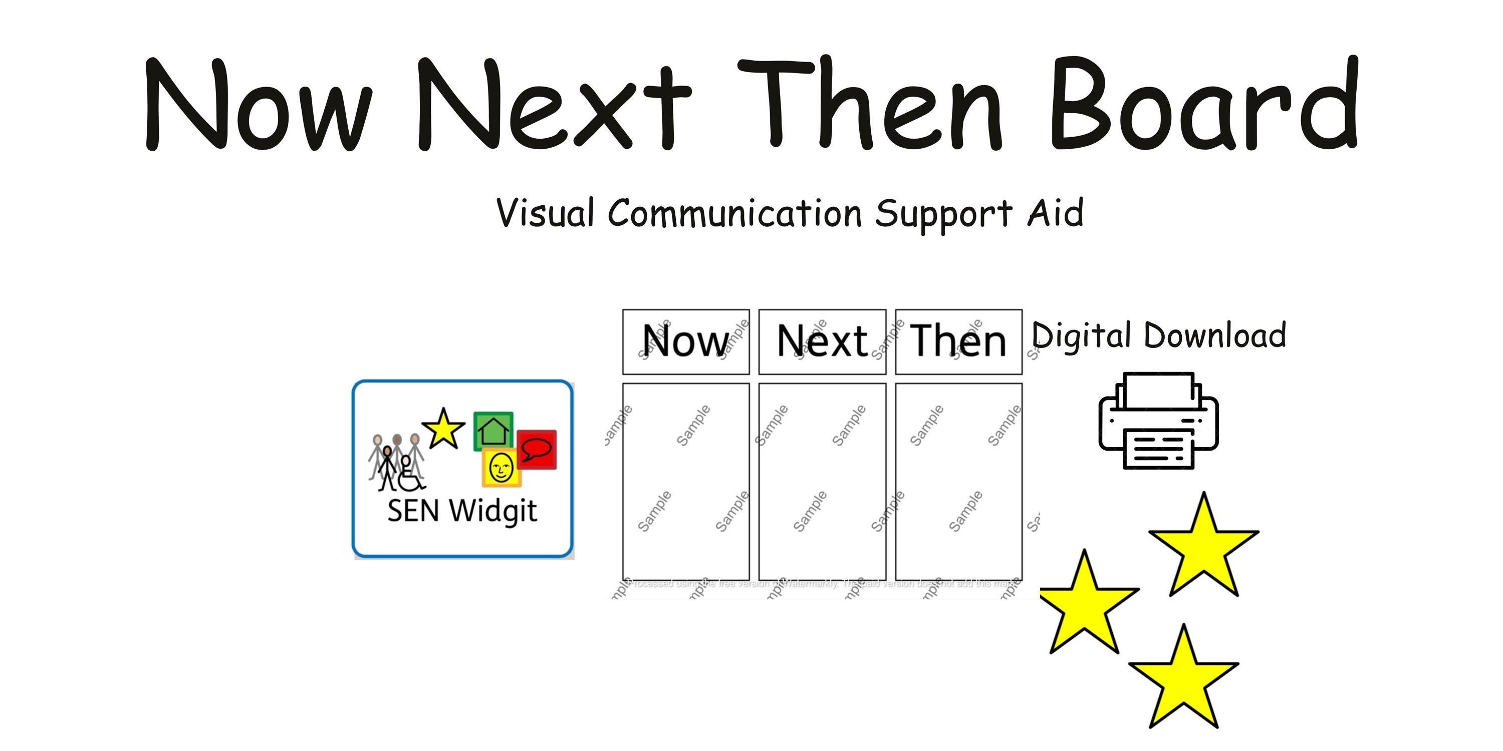 Now Next Then Board: Visual Communication Aid (digital Download) - Etsy