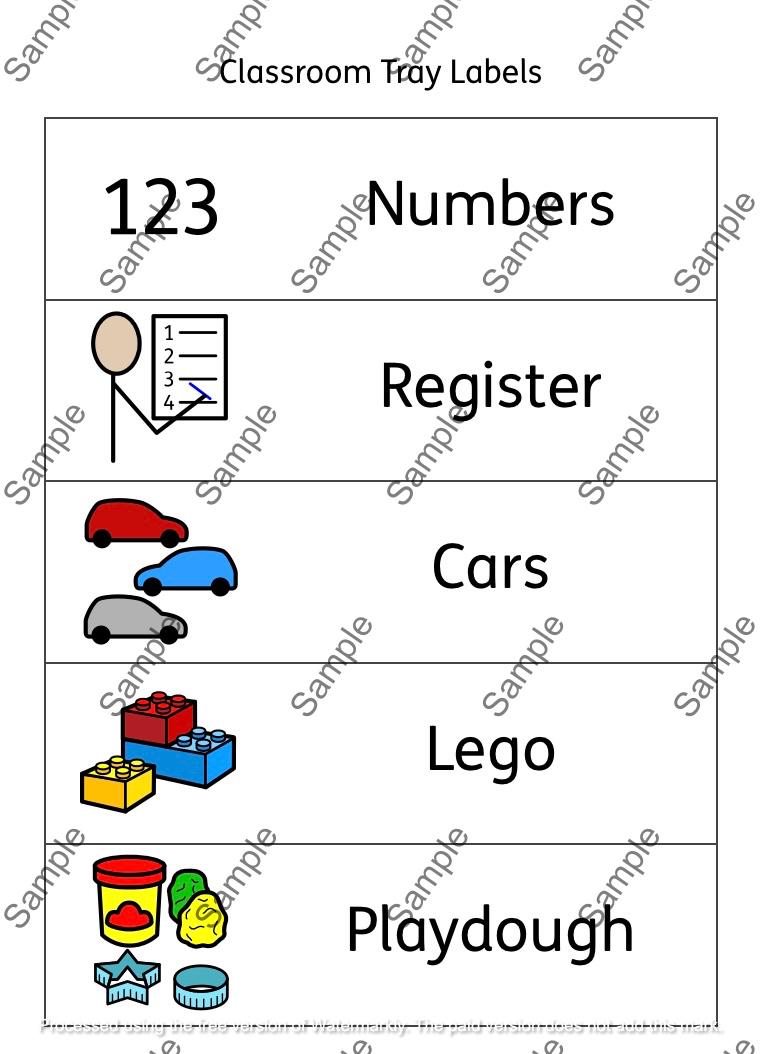 Classroom Tray Labels: Visual Communication Aid (digital Download) - Etsy