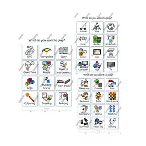 Visual Communication Cards: Play Symbols for Autism, ADHD (digital ...