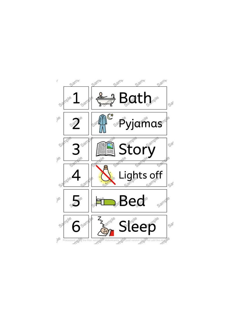 Bedtime Routine Visual Communication Aid: Symbols for SEND, Autism ...
